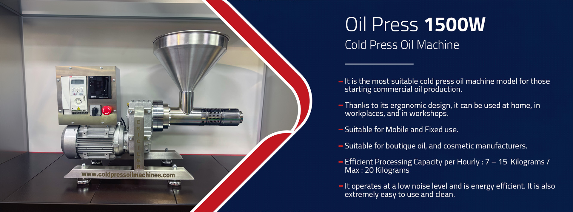 Oil Press 1500W - Ekiciler Makine